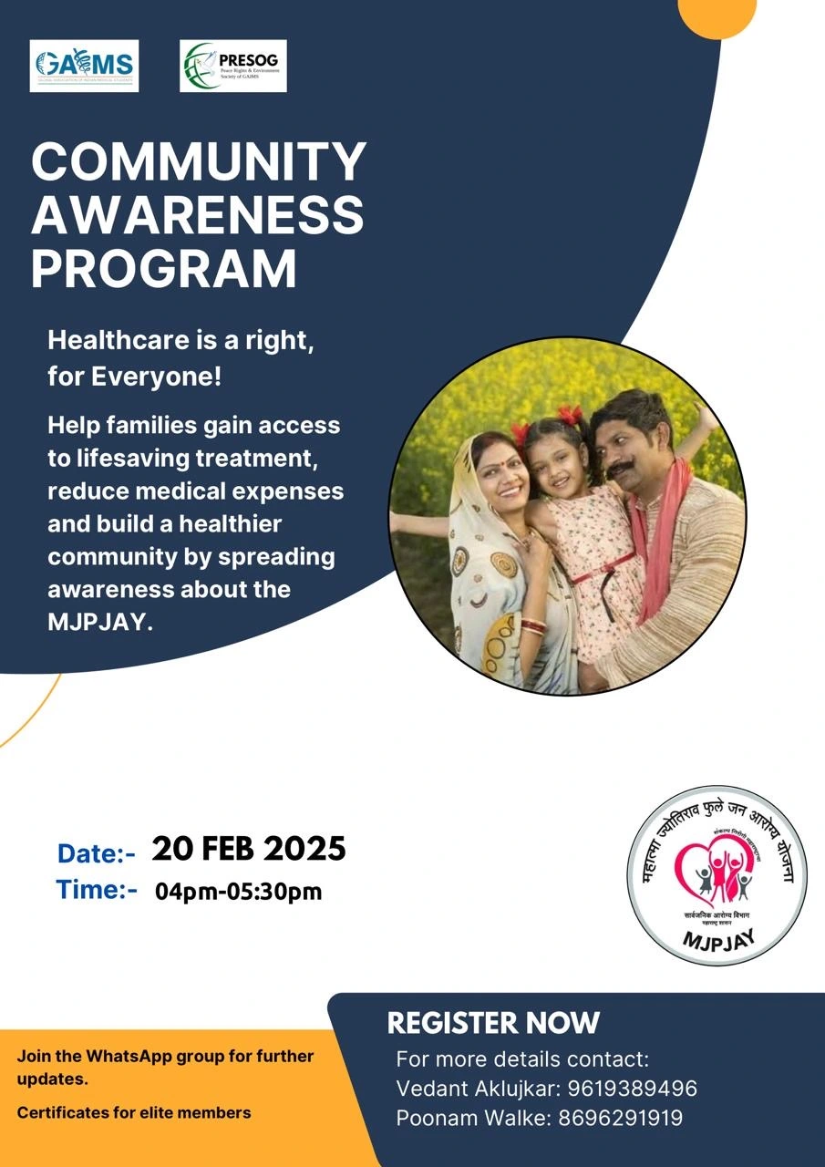 Community Awareness Program – Global Association of Indian Medical ...